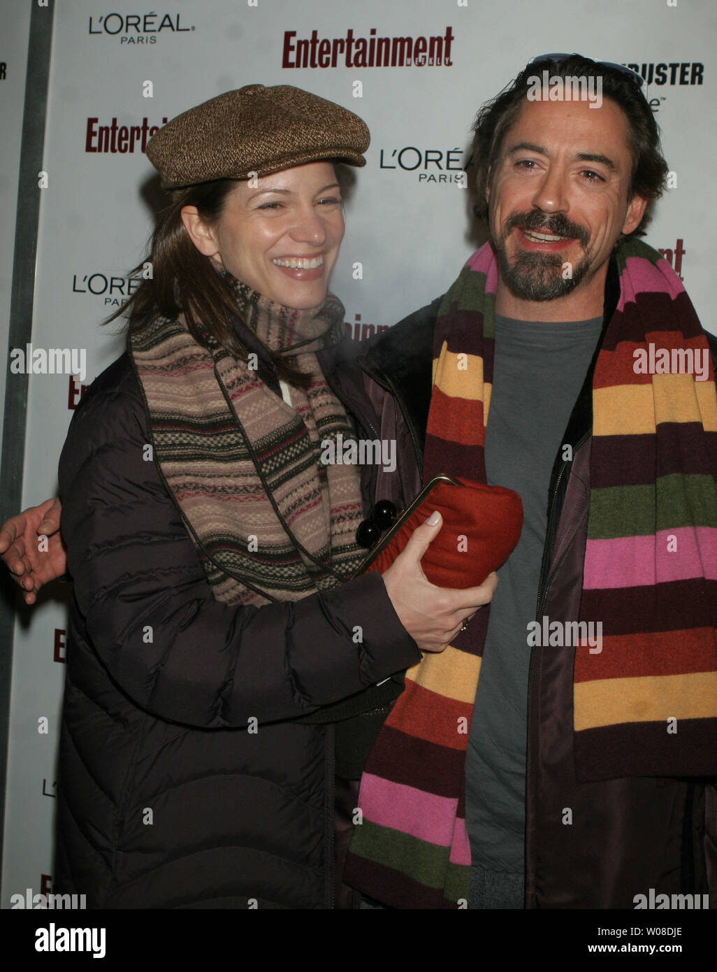Susan Levin and Robertb Downey Jr. arrive for the Entertainment Weekly ...