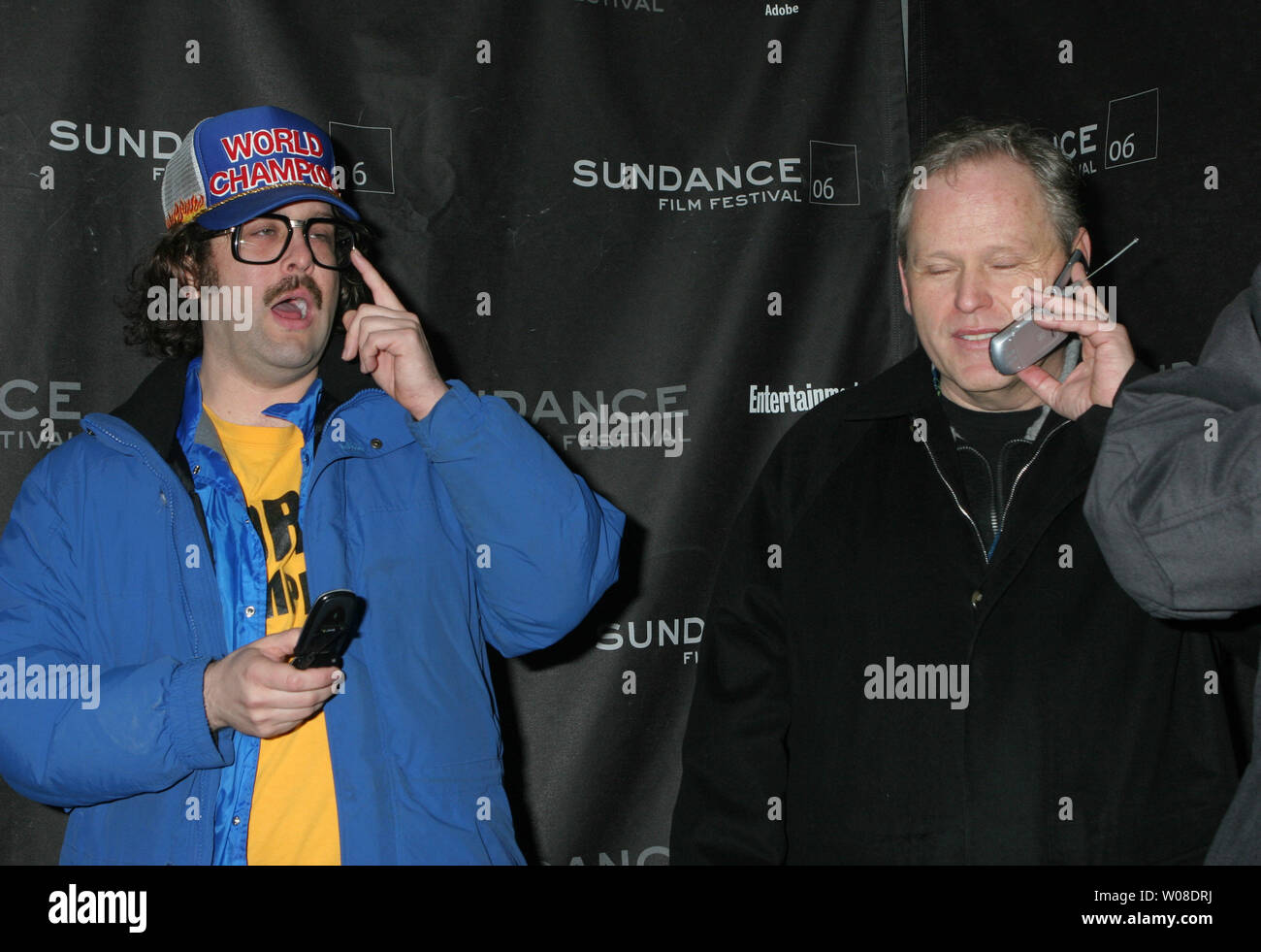 Judah Friedlander and director Finn Taylor arrive at the premiere of ...