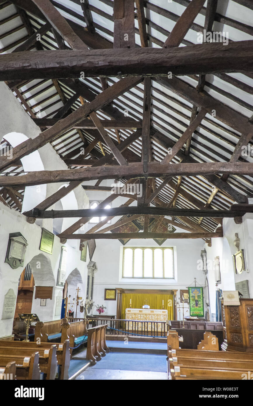 St Oswald's Church in,village,town,of,Grasmere,a, popular,tourist ...