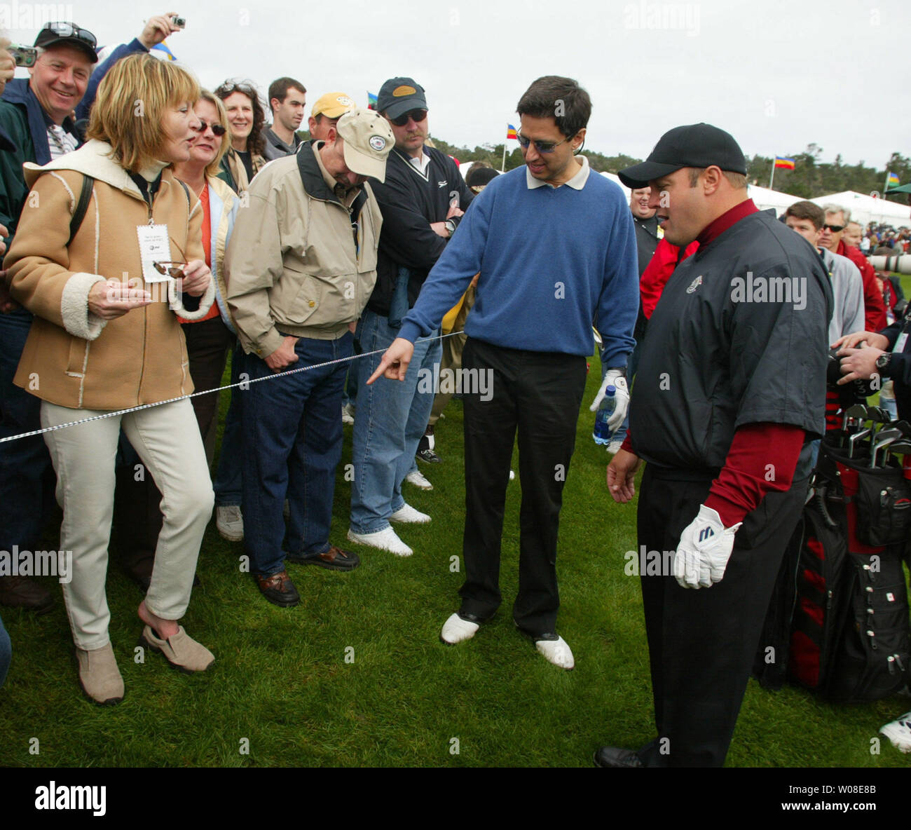 Ray Romano (center) points out the foot of a spectator where Kevin ...