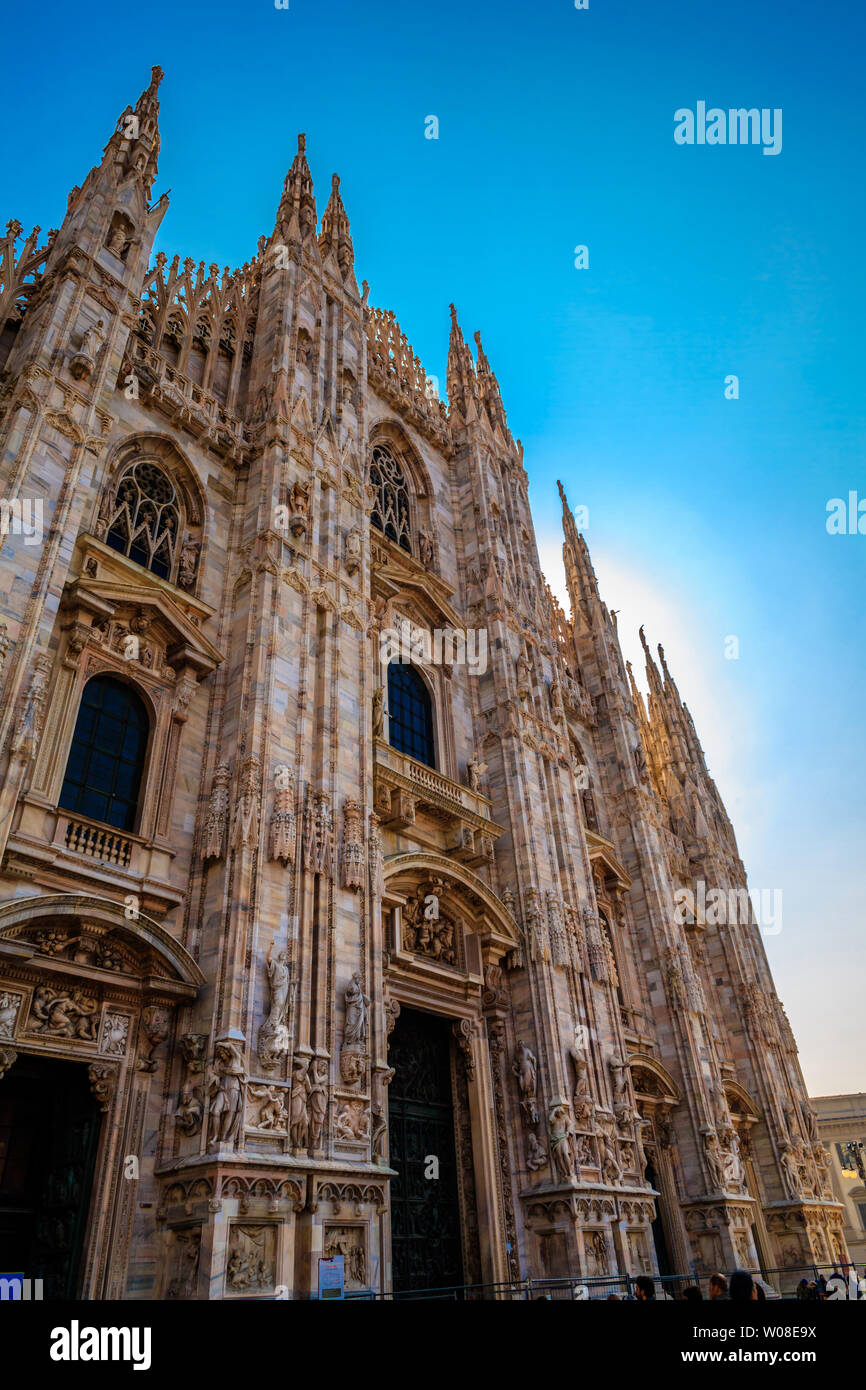Exterior of the Cathedral in Milan, Italy Stock Photo - Alamy