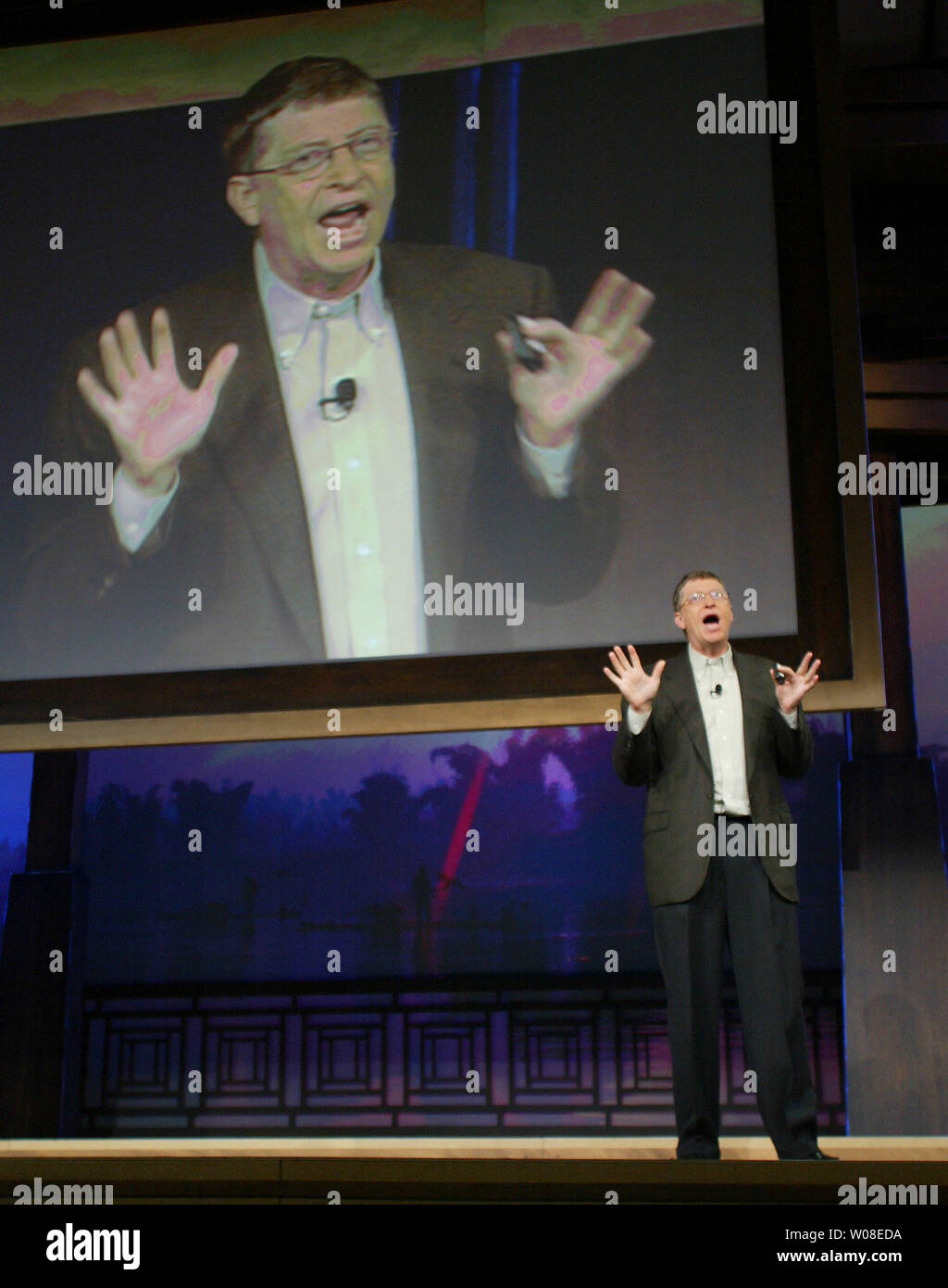 Microsoft chairman bill gates delivers hi-res stock photography and ...