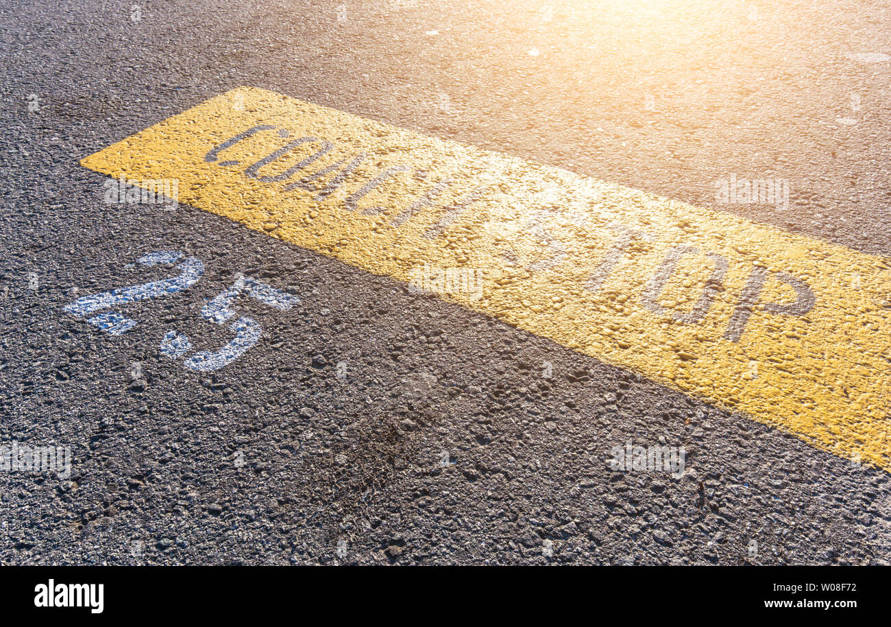 Coach stop hi-res stock photography and images - Alamy