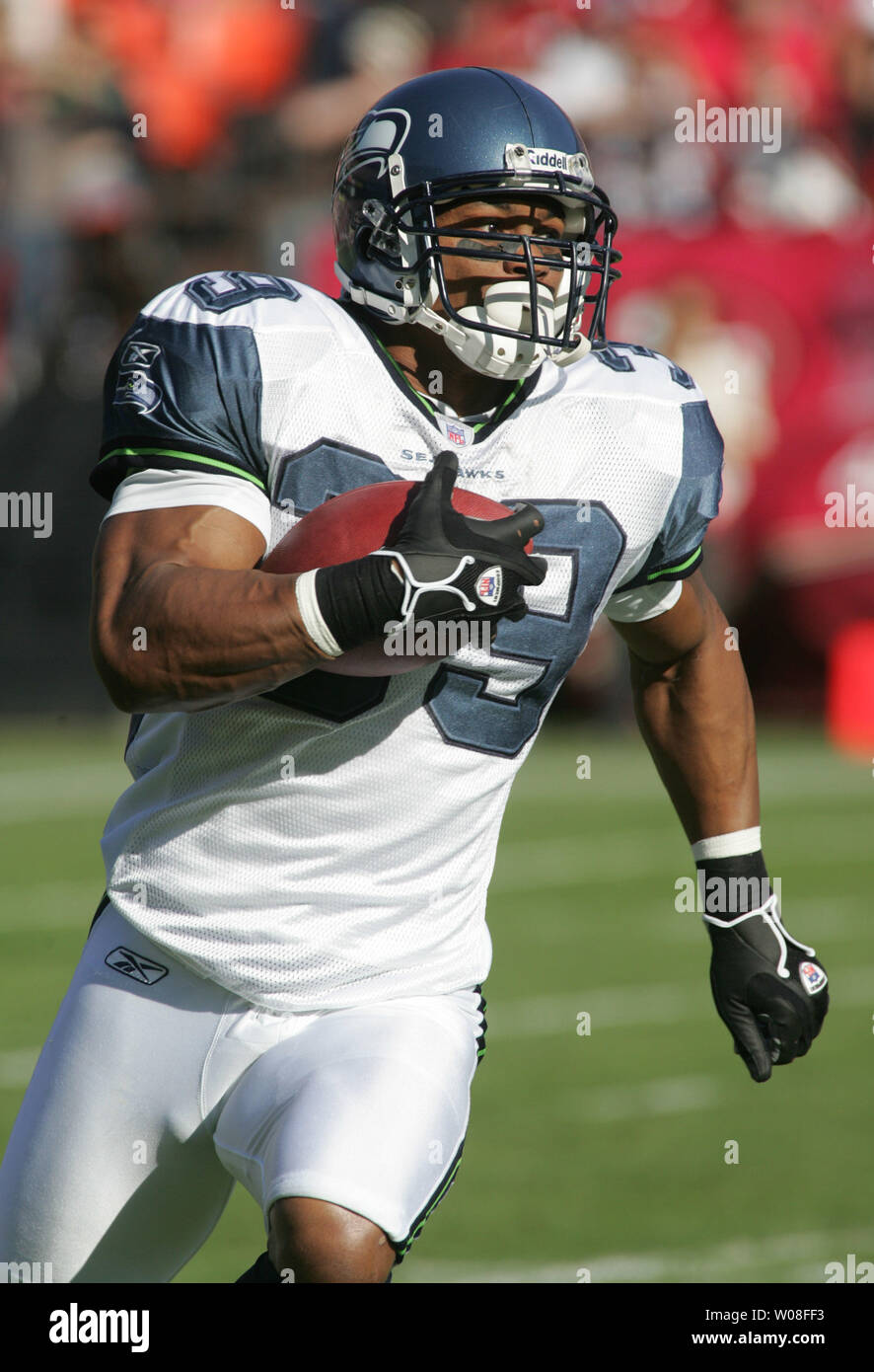 Seattle Seahawks' Josh Scobey (39) races up field with a San Francisco ...