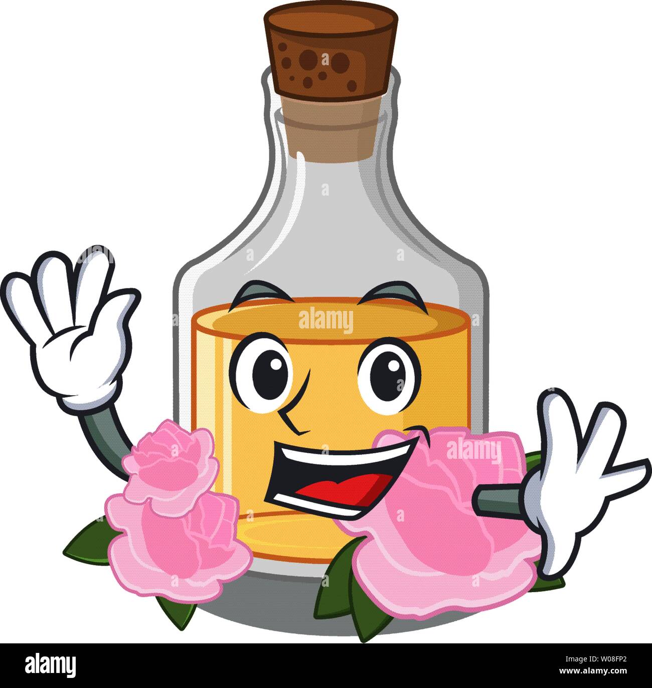 Beauty rose oil hand Stock Vector Images - Alamy