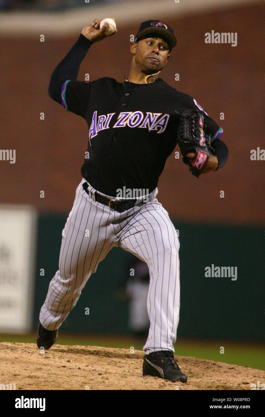 Arizona Diamondbacks Miguel Bautista pitches to the Giants in the fifth ...