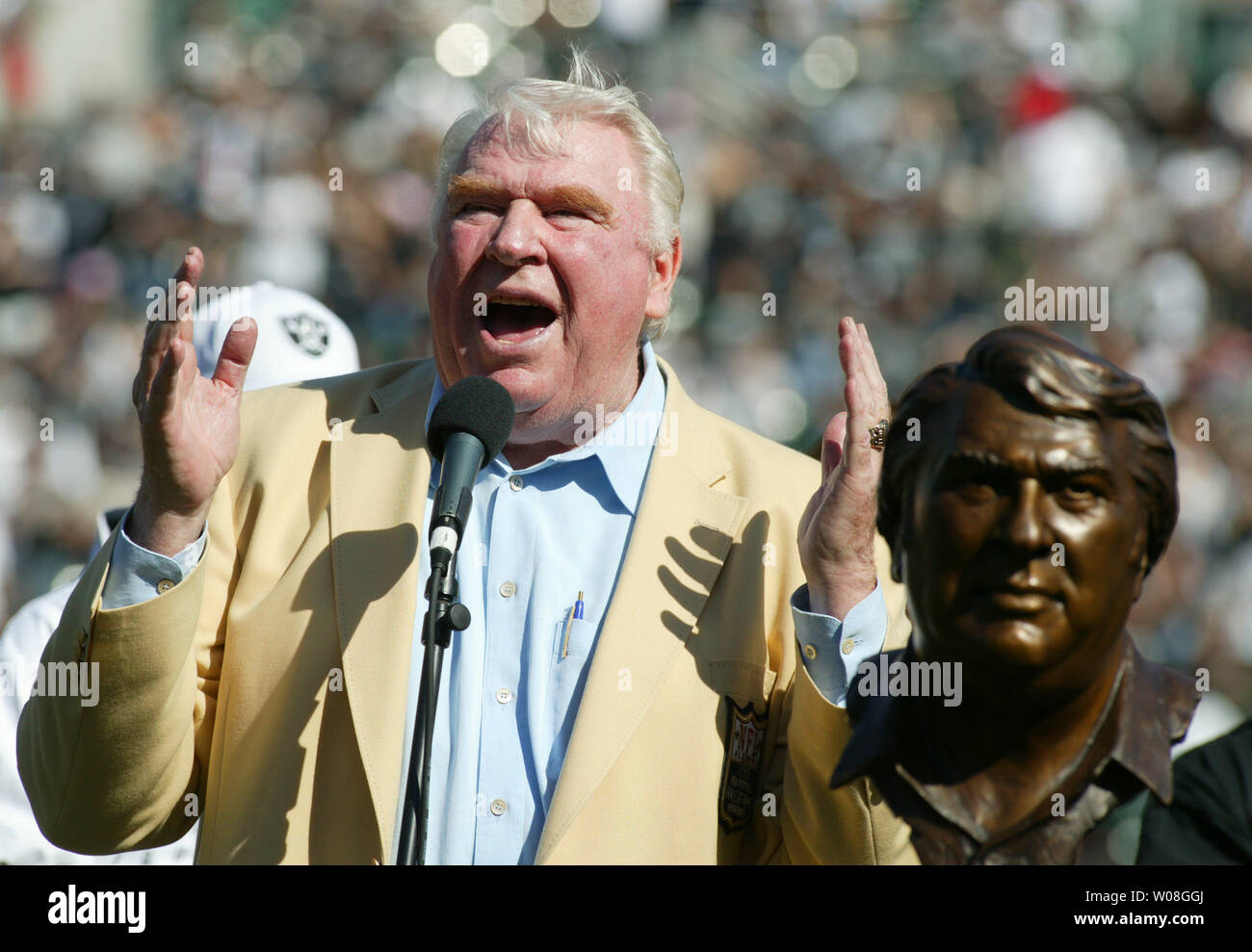 Former Raiders coach, broadcaster, and now Hall of Famer John Madden ...