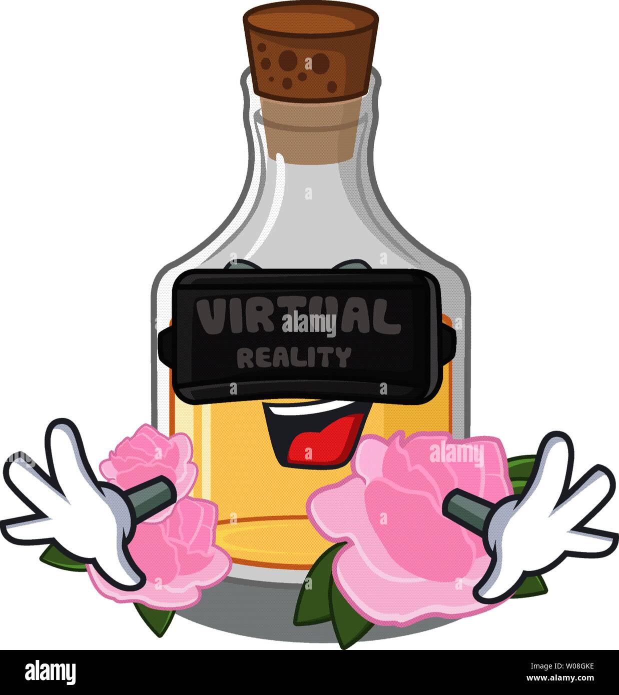 Virtual reality rose oil in the cartoon shape Stock Vector Image & Art ...
