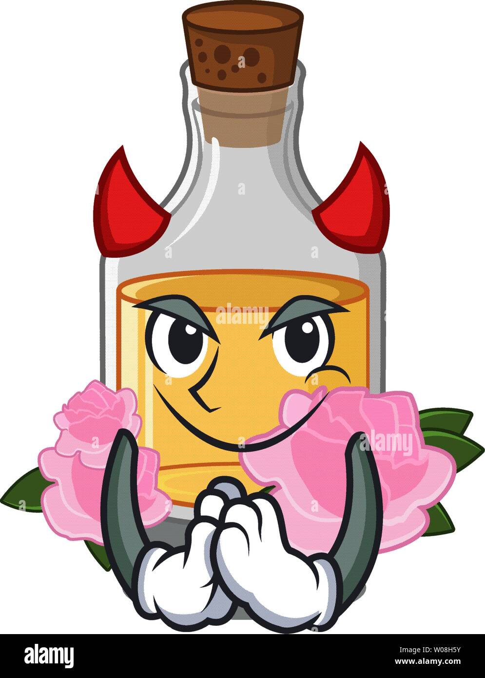 Devil rose oil in the cartoon shape Stock Vector Image & Art - Alamy