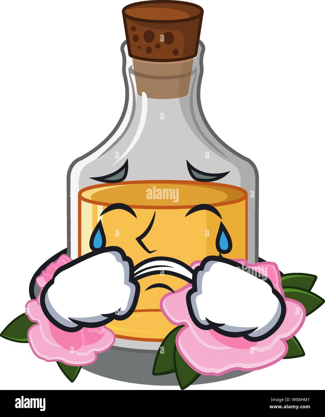 Crying rose oil in the cartoon shape Stock Vector Image & Art - Alamy