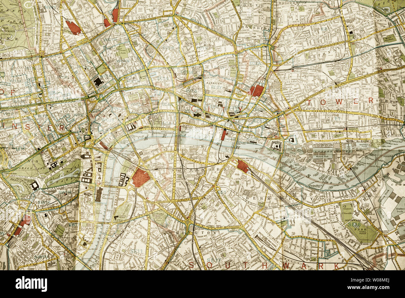 Central london map hi-res stock photography and images - Alamy