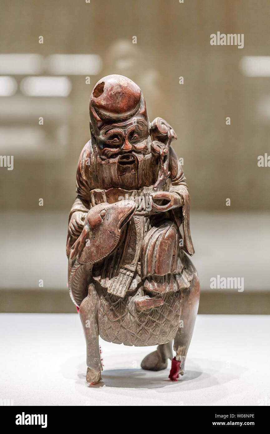 Ancient old wood carving Stock Photo - Alamy