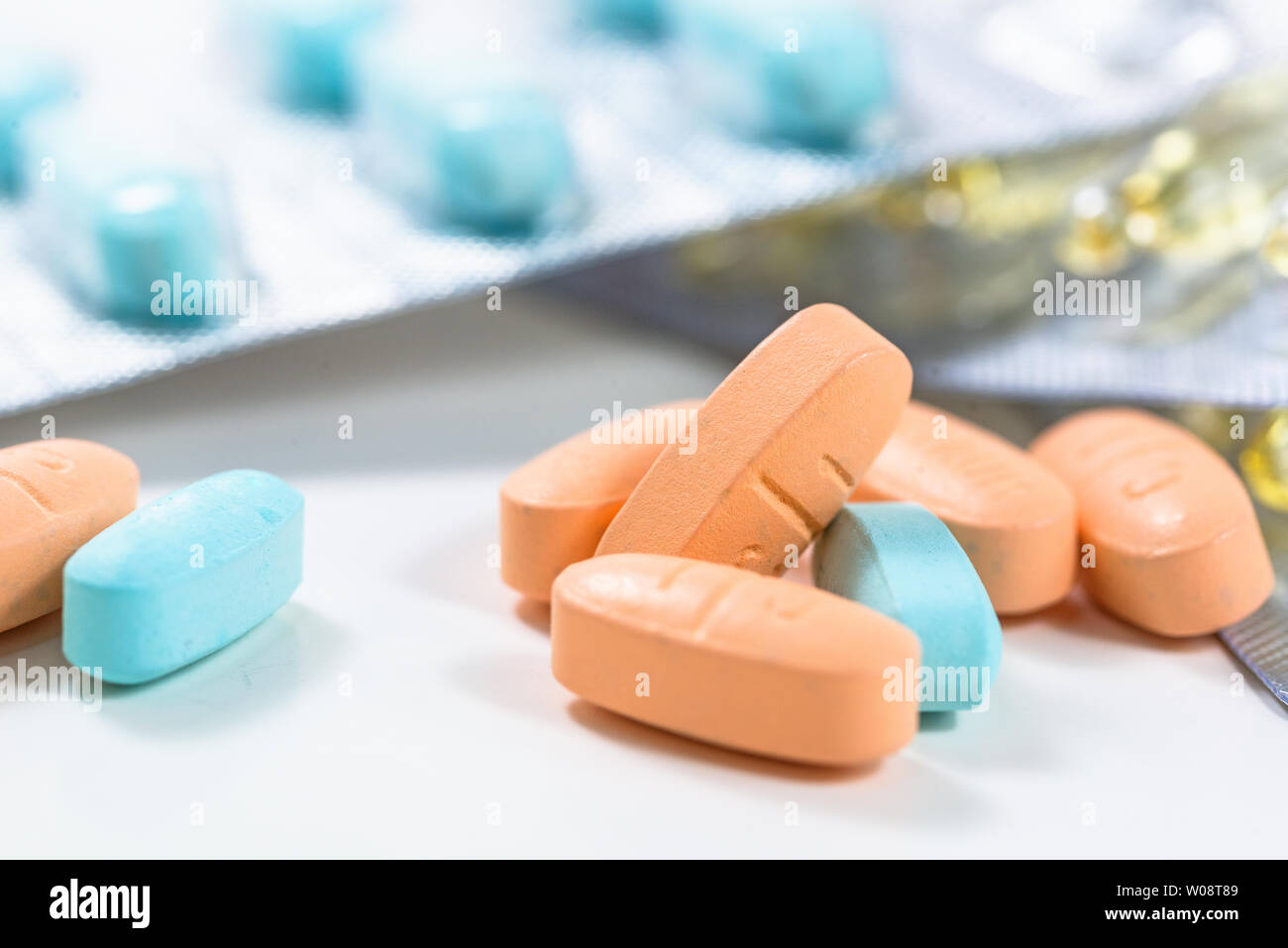 Drugs on white background Stock Photo - Alamy