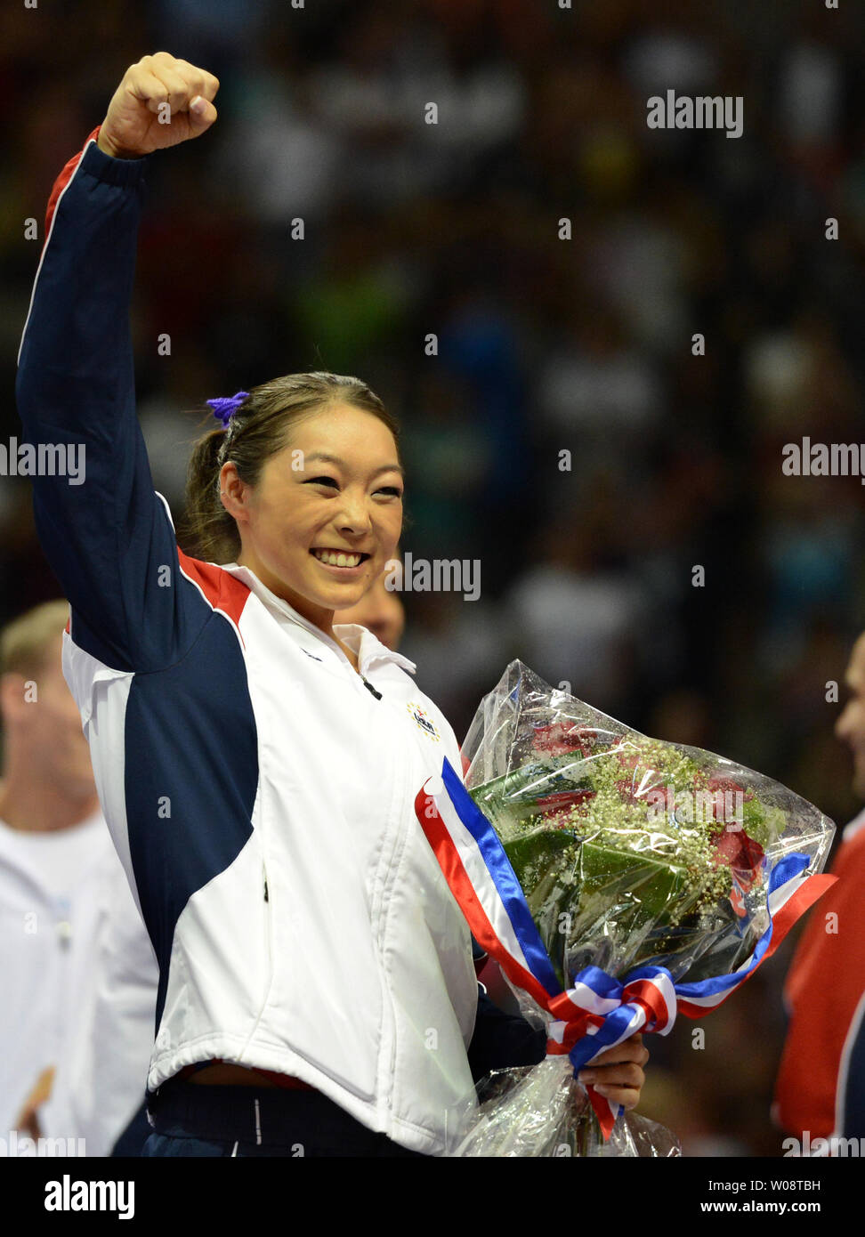 Kyla Ross celebrates making the Olympic Team at the US Olympic trials ...