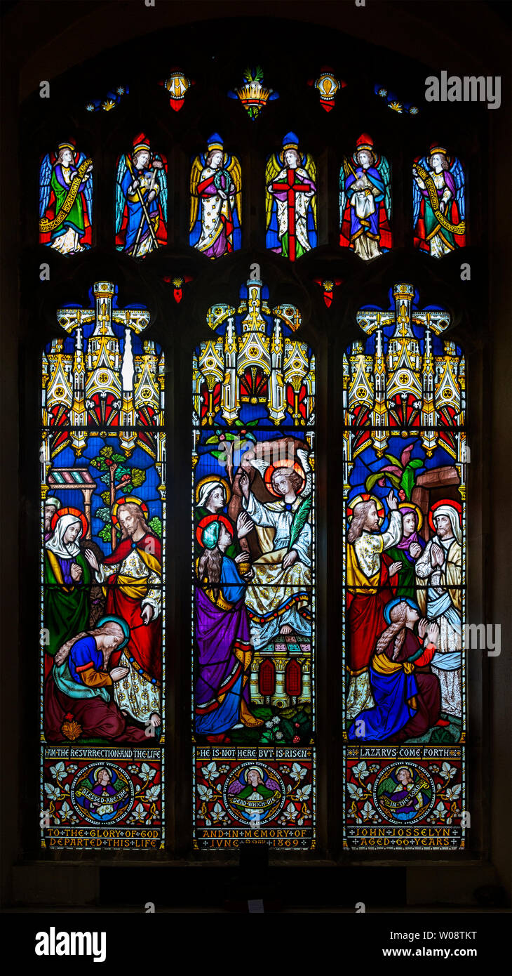 Stained glass window c 1869 thought to A Gibbsk', Sproughton church ...