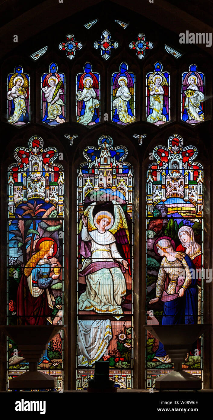 Stained glass window c 1880 Ward and Hughes 'He is Risen' Sproughton ...