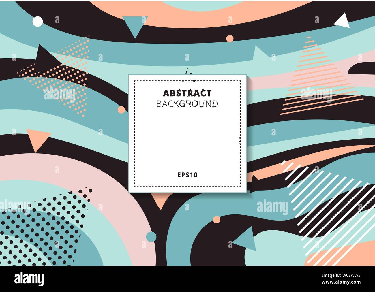 Abstract creative collage geometric pattern colorful multicolor ...