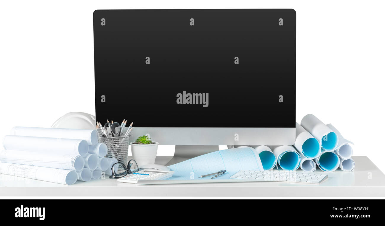 Architect workspace Cut Out Stock Images & Pictures - Alamy