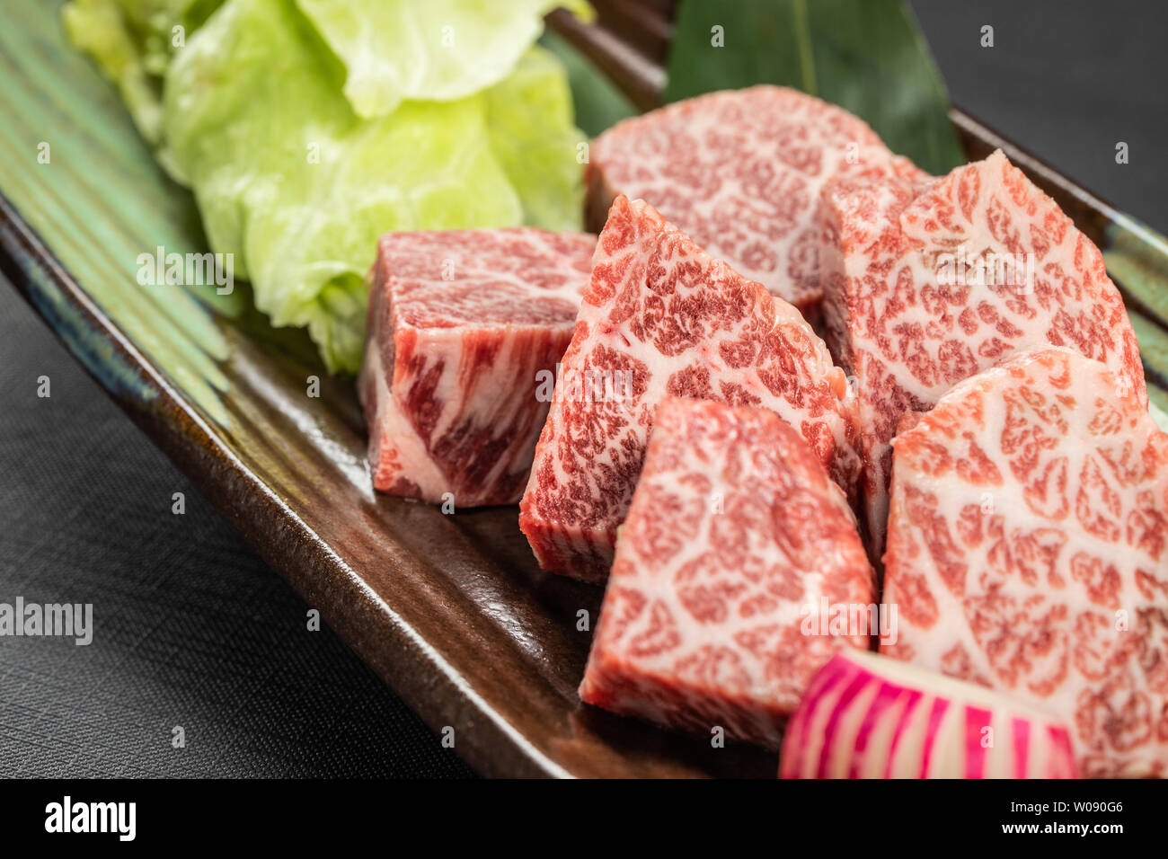 Japanese beef barbecue ingredients Stock Photo - Alamy