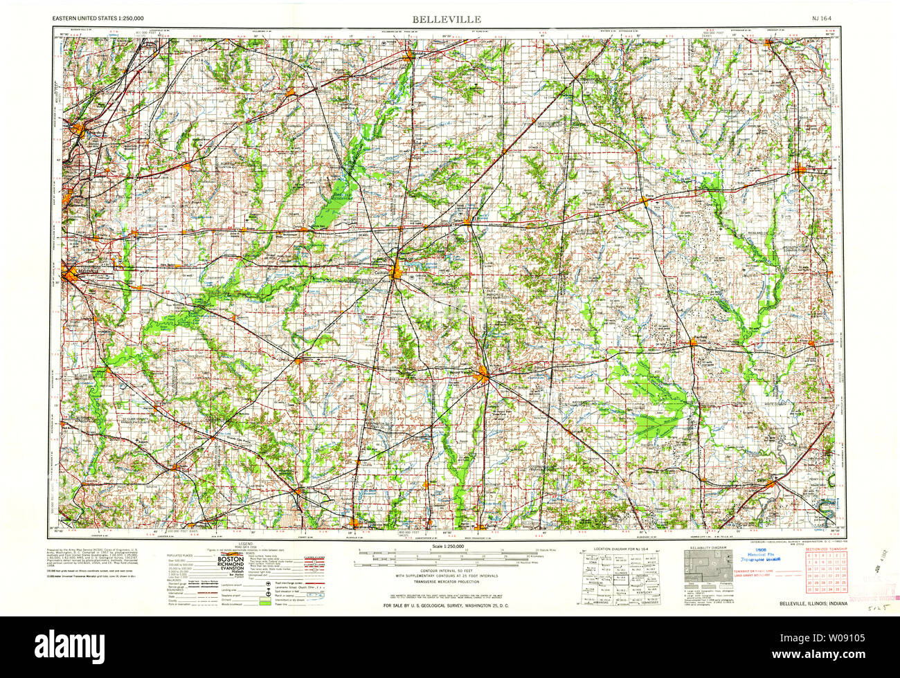 Belleville illinois map Cut Out Stock Images & Pictures - Alamy
