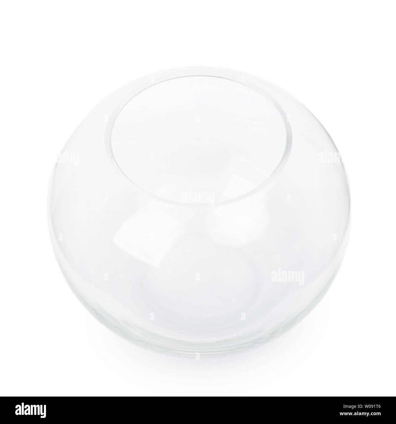 Empty fish bowl isolated on white background Stock Photo - Alamy