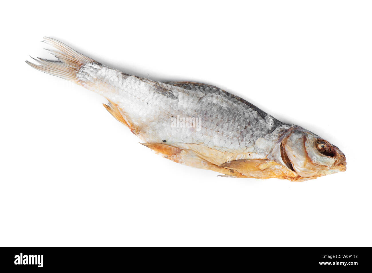 Dried vobla fish isolated on white background Stock Photo - Alamy
