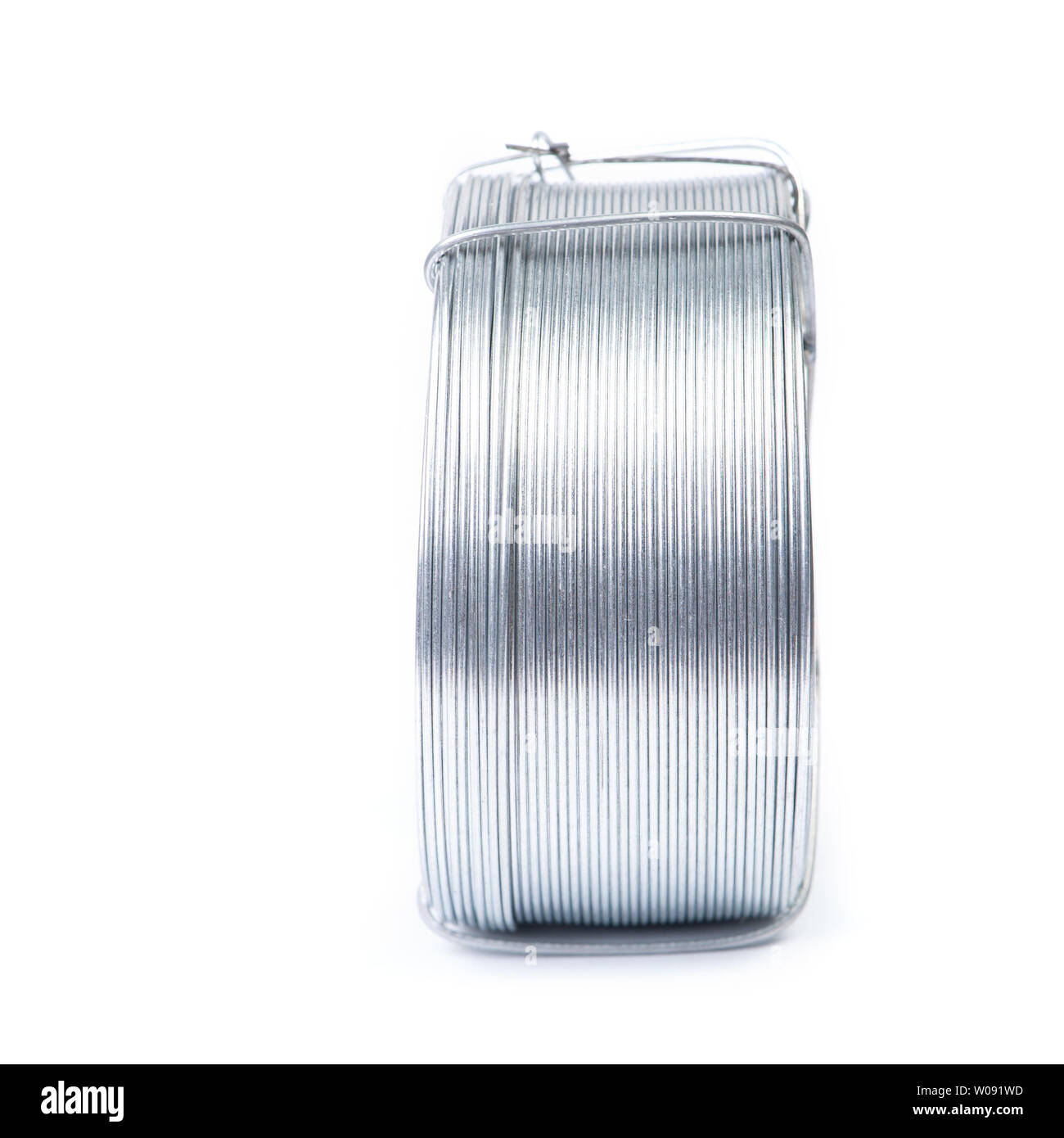 Coil of wire isolated on white background Stock Photo - Alamy