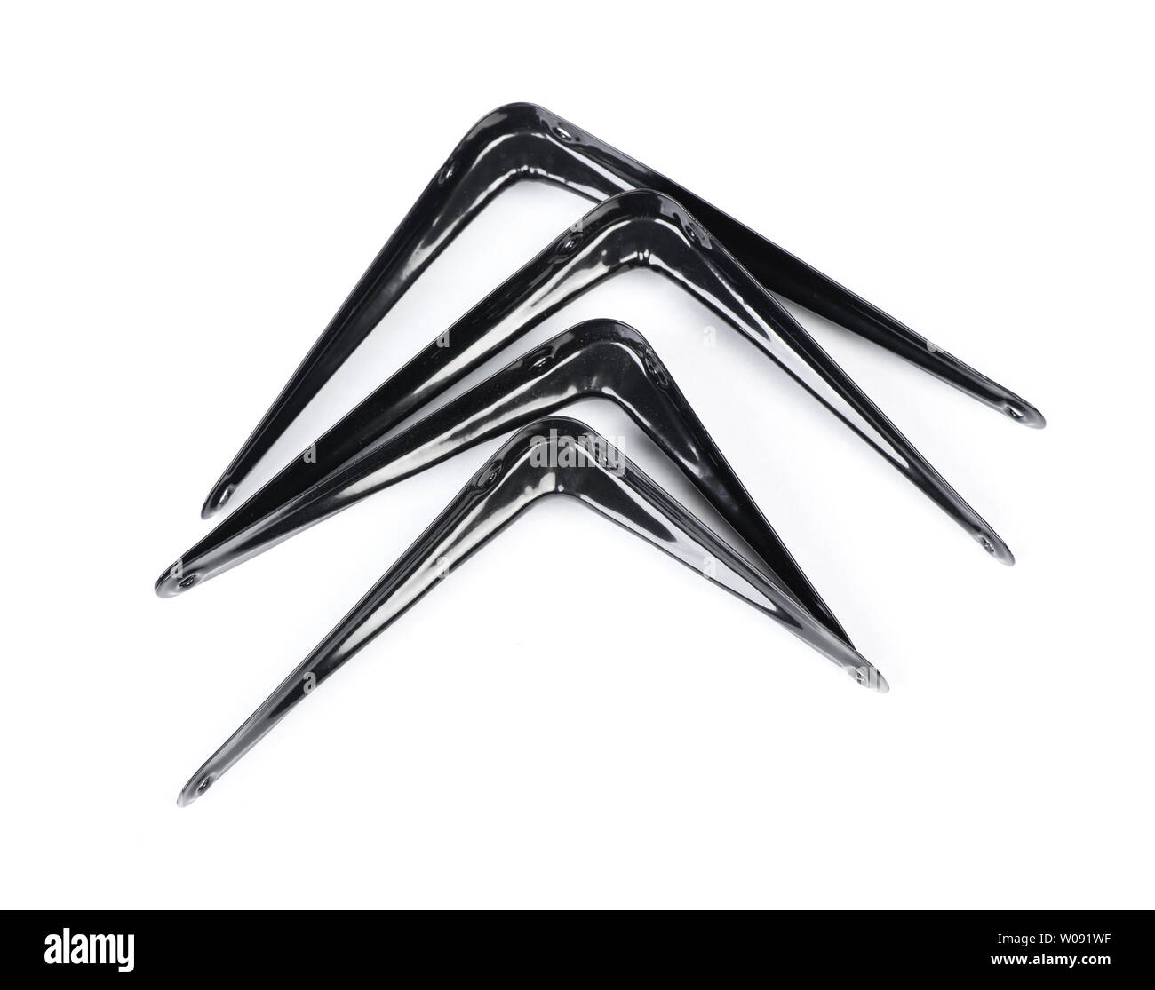 Group of metallic angle fixators. Mounting angle corners metal brackets ...