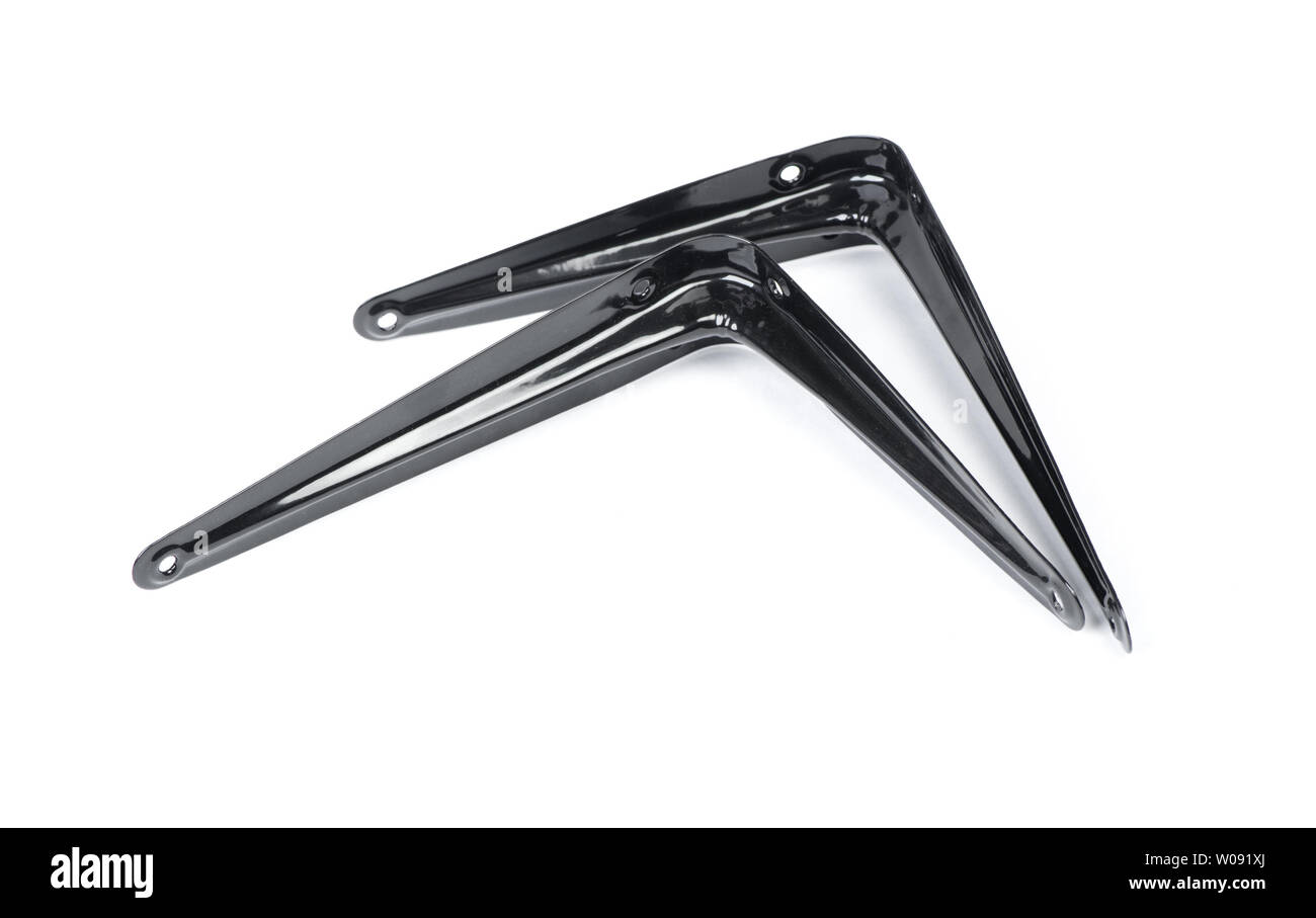 Group of metallic angle fixators. Mounting angle corners metal brackets ...