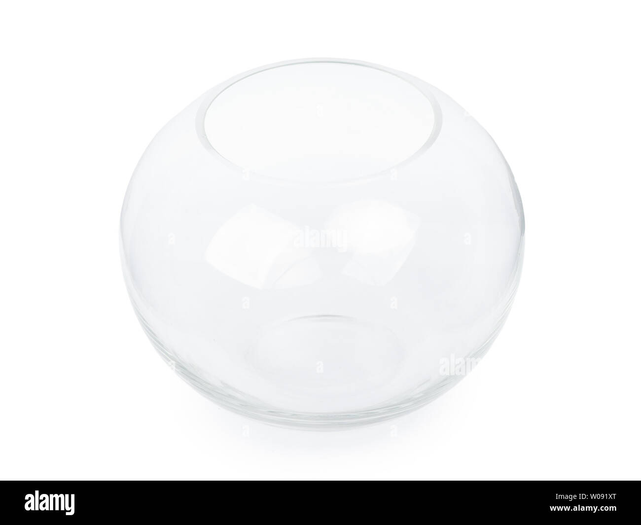 Empty fish bowl isolated on white background Stock Photo - Alamy