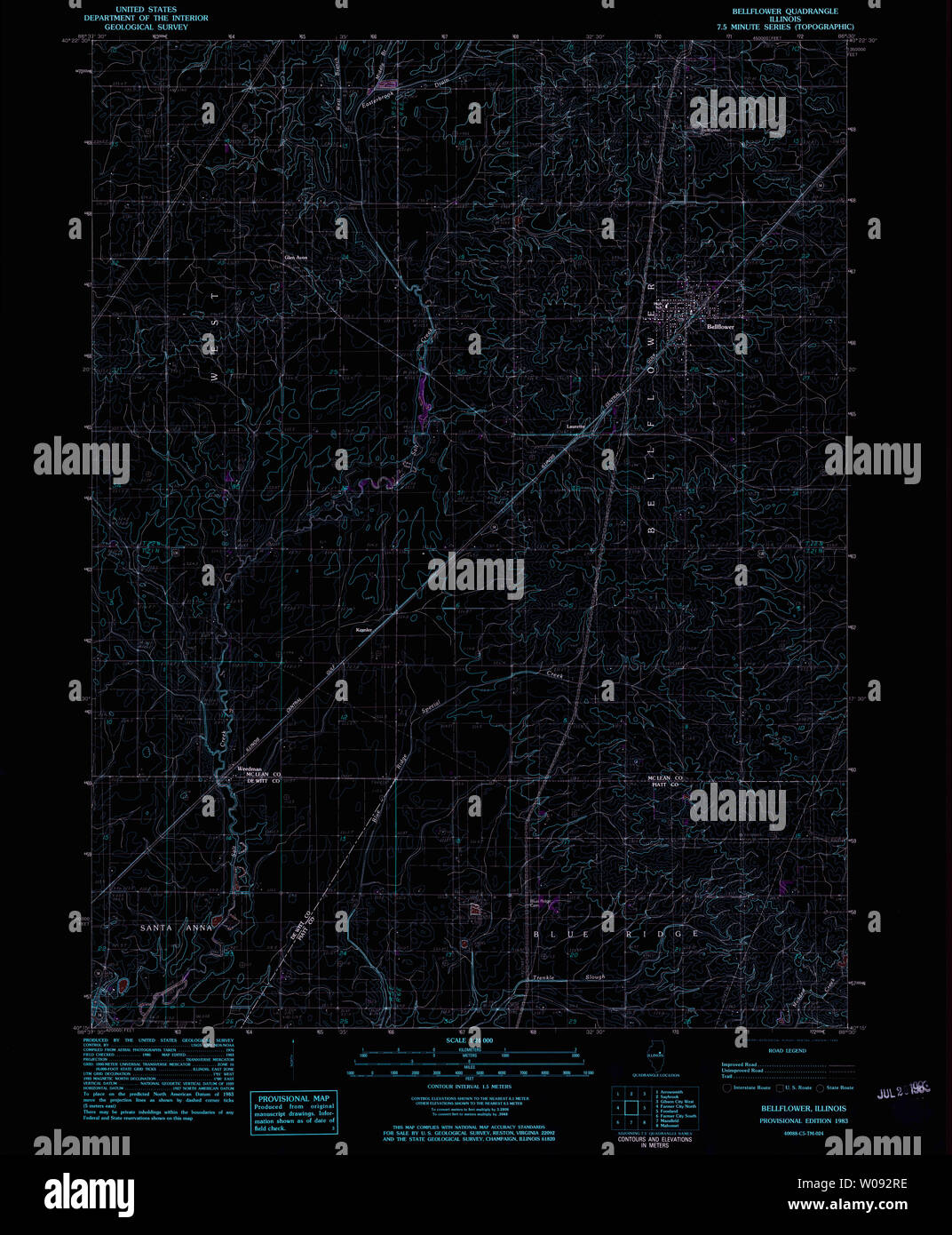 Bellflower map hi-res stock photography and images - Alamy