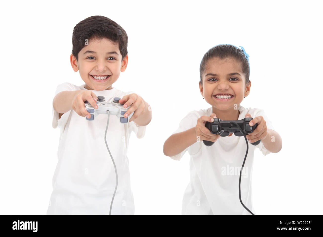 Children playing video game Cut Out Stock Images & Pictures - Alamy
