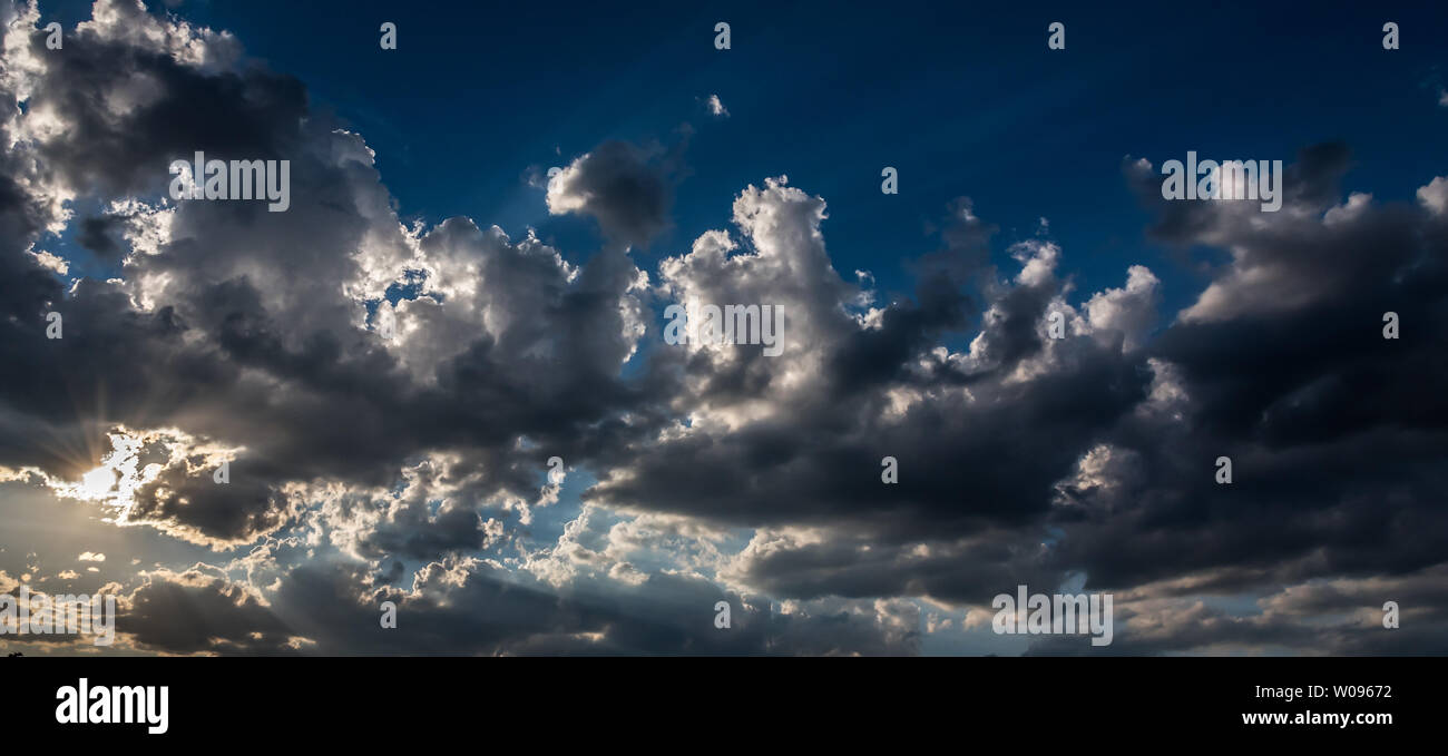 Dramatic sky and cloudy before a storm at sunset - Overcast sky ...