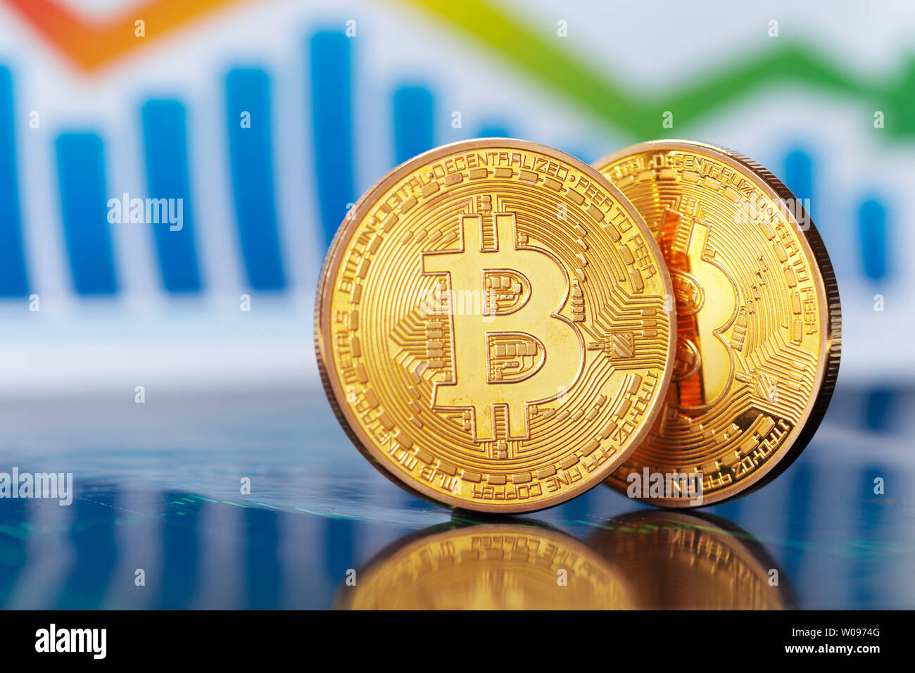 bitcoin and chart Stock Photo - Alamy
