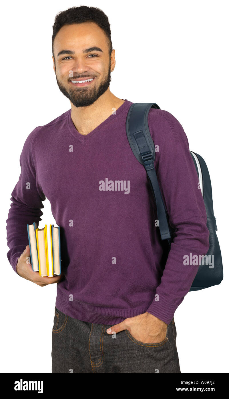 Portrait of a happy young african male student Stock Photo - Alamy