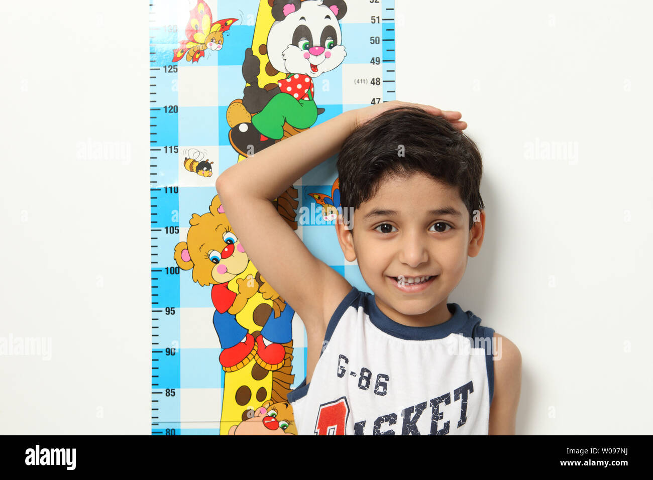 Boy height chart hi-res stock photography and images - Alamy
