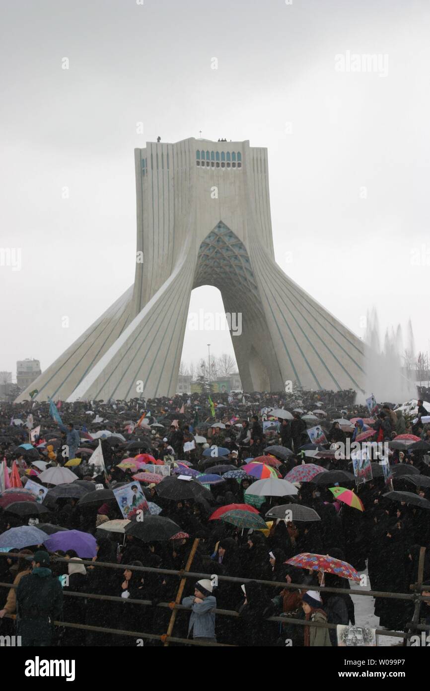 Iranians attend a demonstration marking the 26th anniversary of the ...