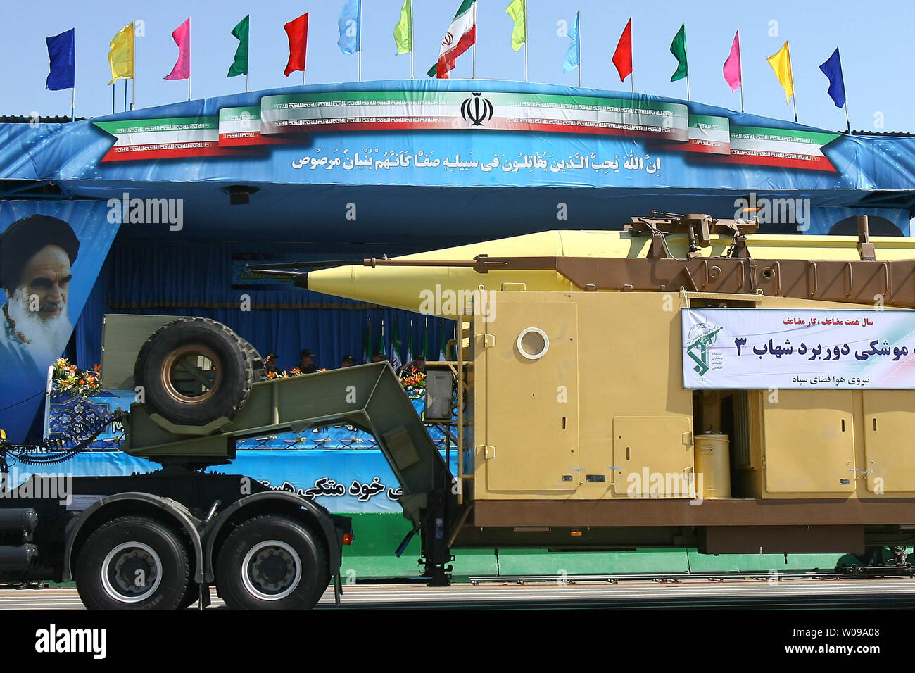 Shahab -3 missile is displayed during annual military parade on ...