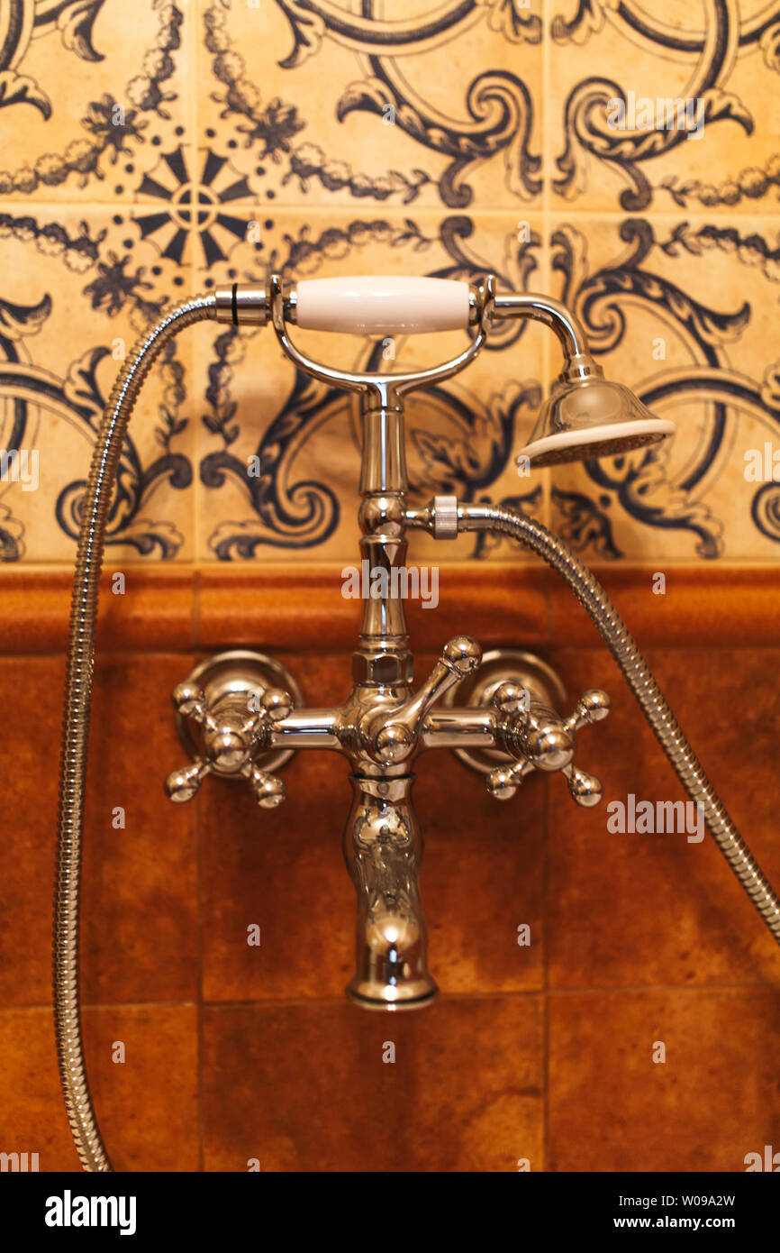 Vintage shower taps hi-res stock photography and images - Alamy