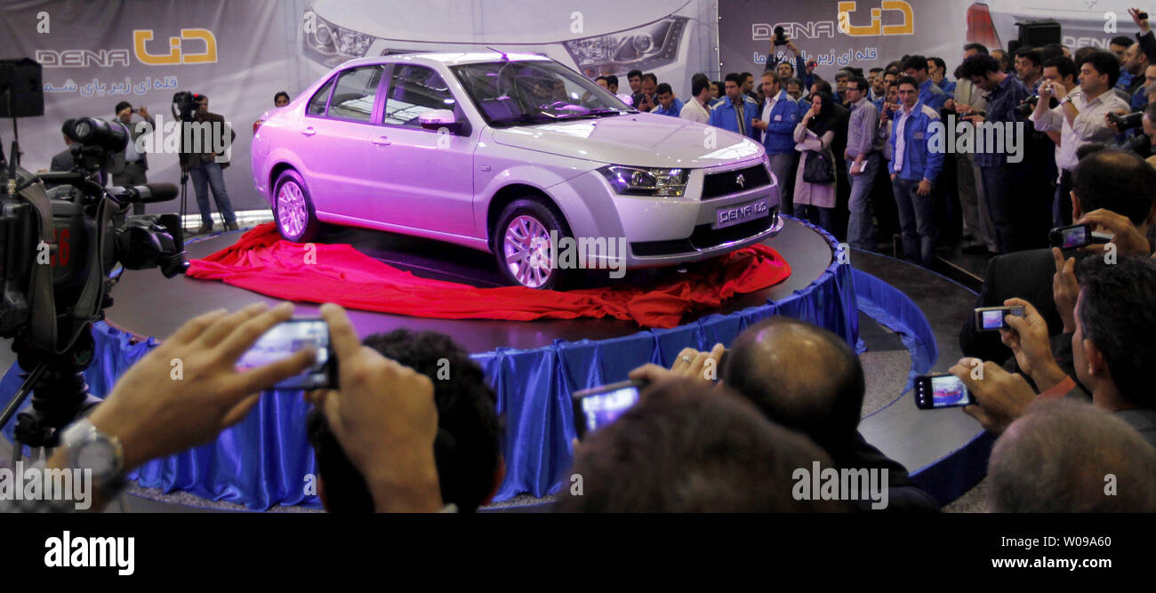 Iran's top automaker Iran Khodro unveils a new car called 'Dena' in ...