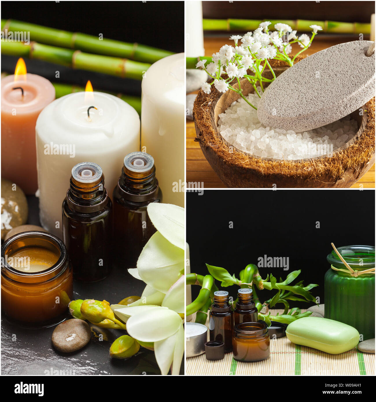 spa concept, collage Stock Photo - Alamy