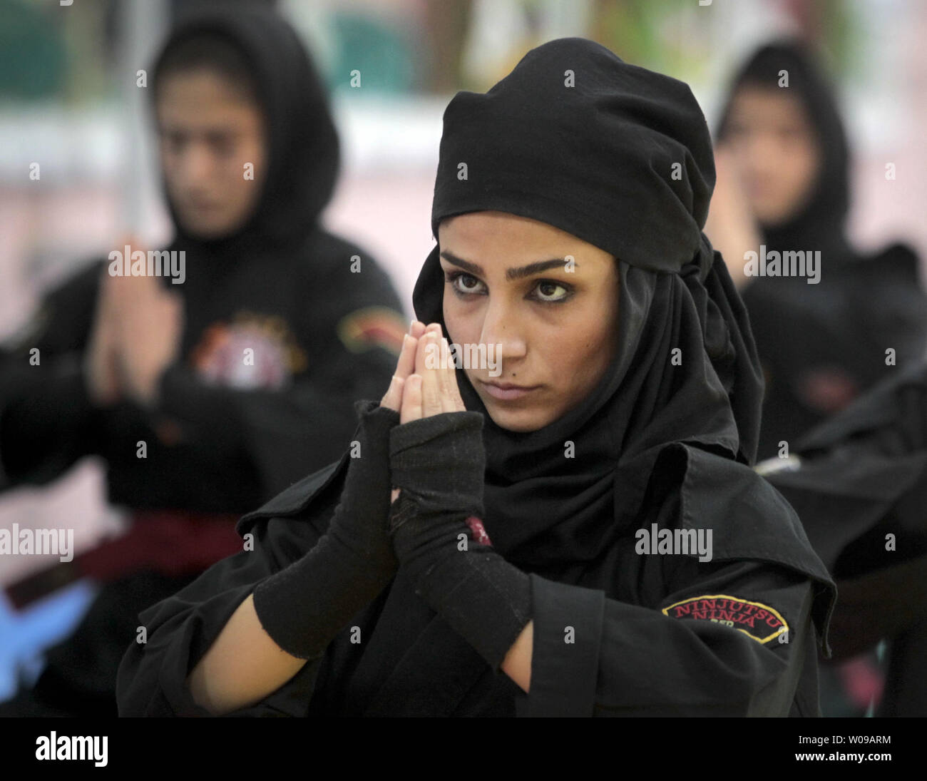 Women practice Ninjutsu at their gym in Karaj, 45 km (28 miles ...