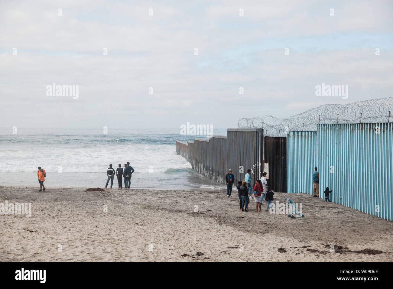 Tijuana border wall beach hi-res stock photography and images - Alamy