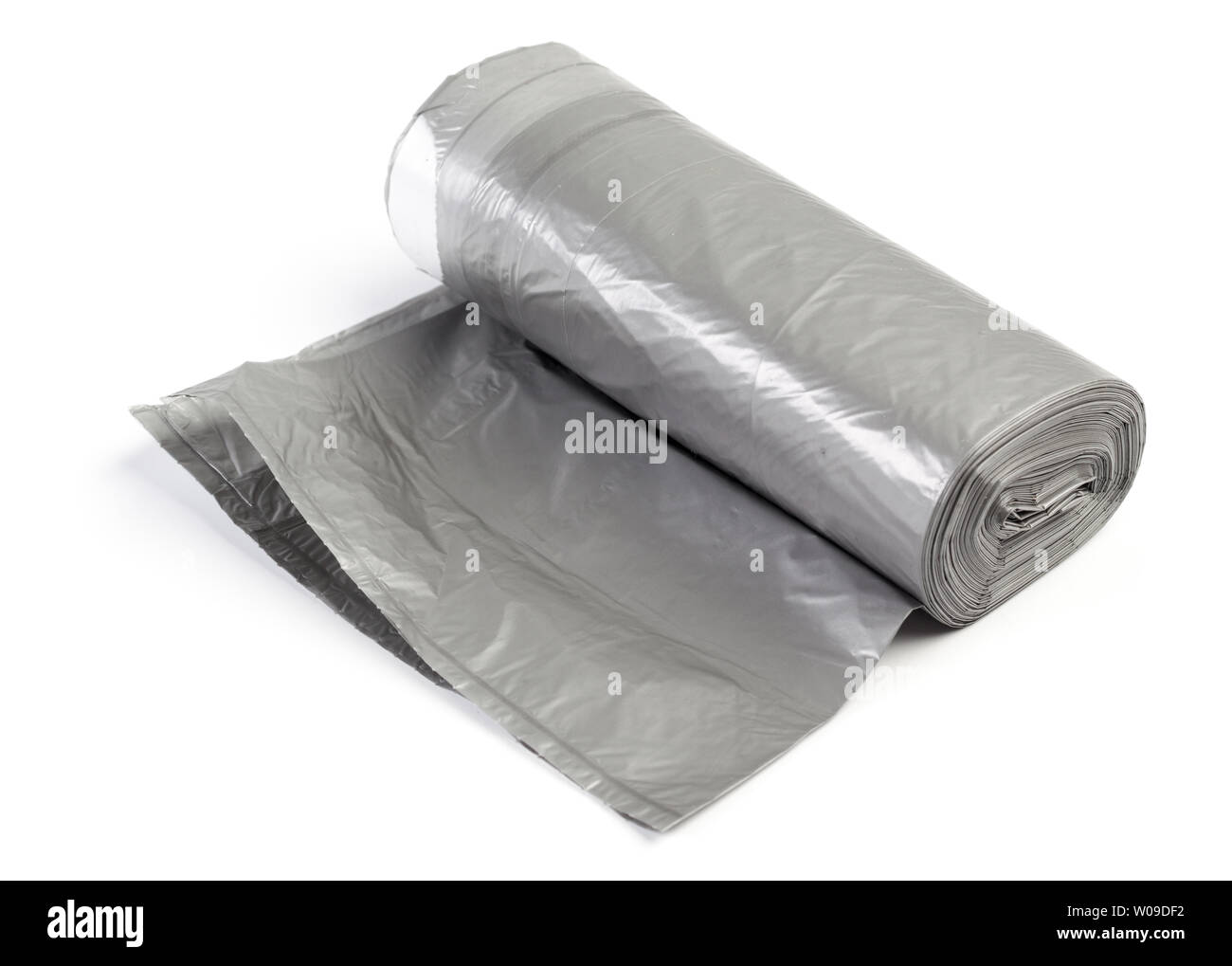 roll of plastic garbage bags isolated on white background Stock Photo ...