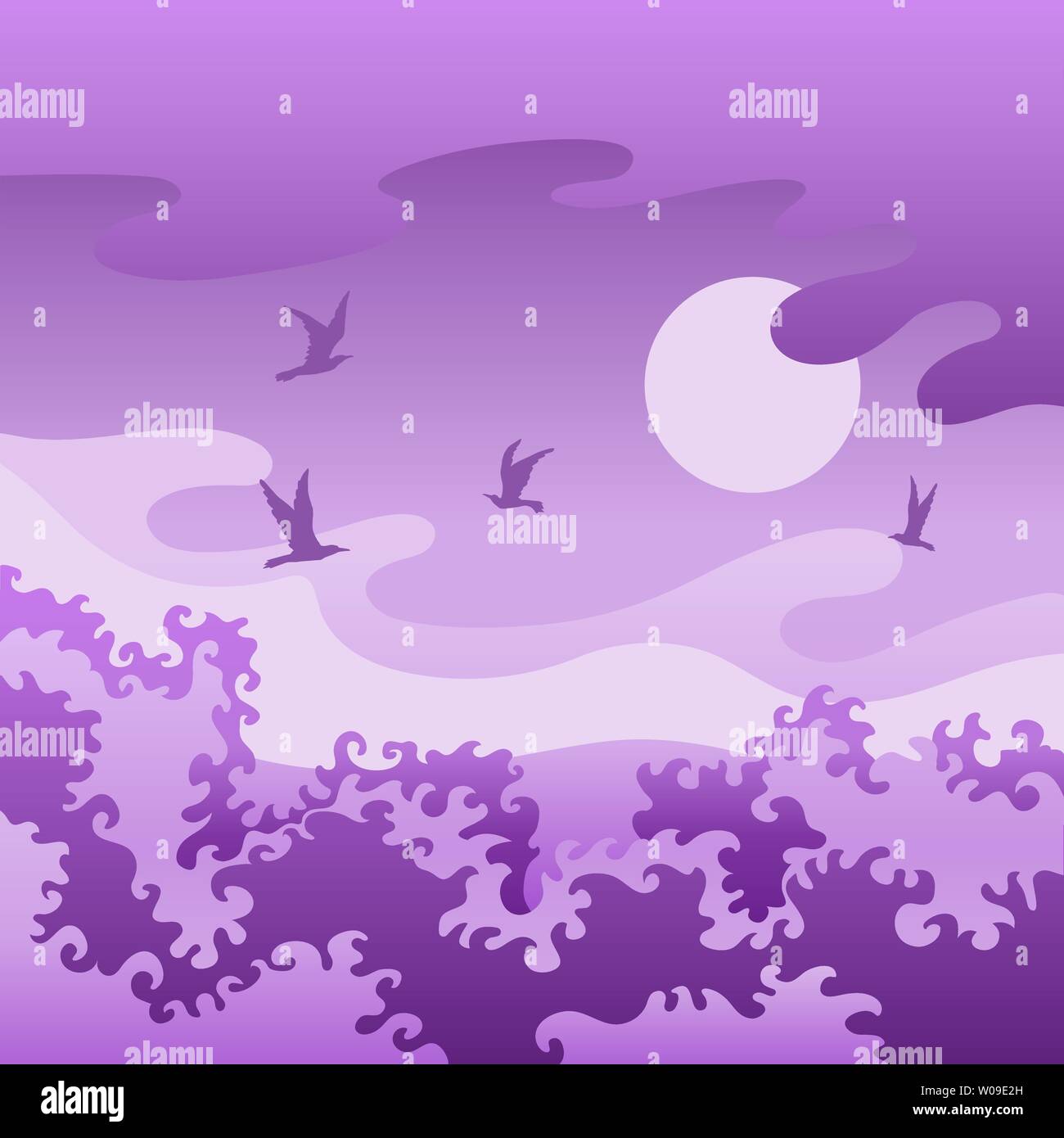 An autumn evening Stock Vector Images - Alamy