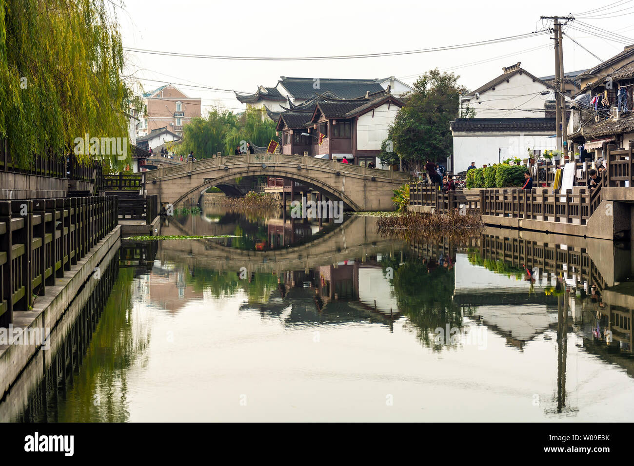 Old Ancient Qibao Town in Shanghai China Stock Photo - Alamy