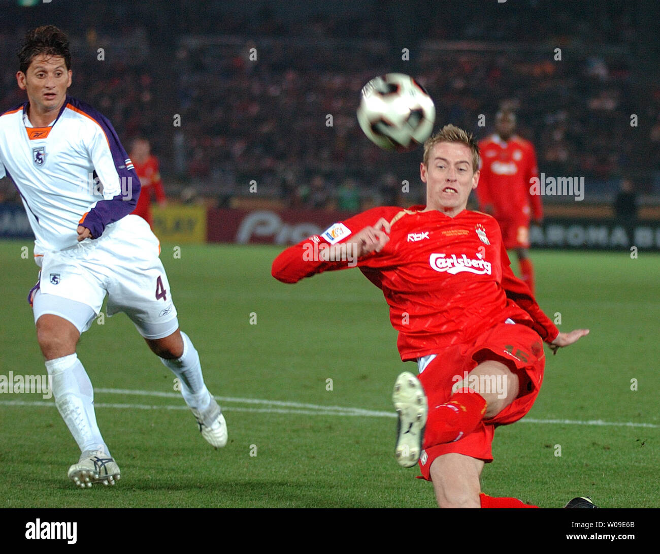 Crouch Peater of Liverpool, England, shoots a balll during the Club ...