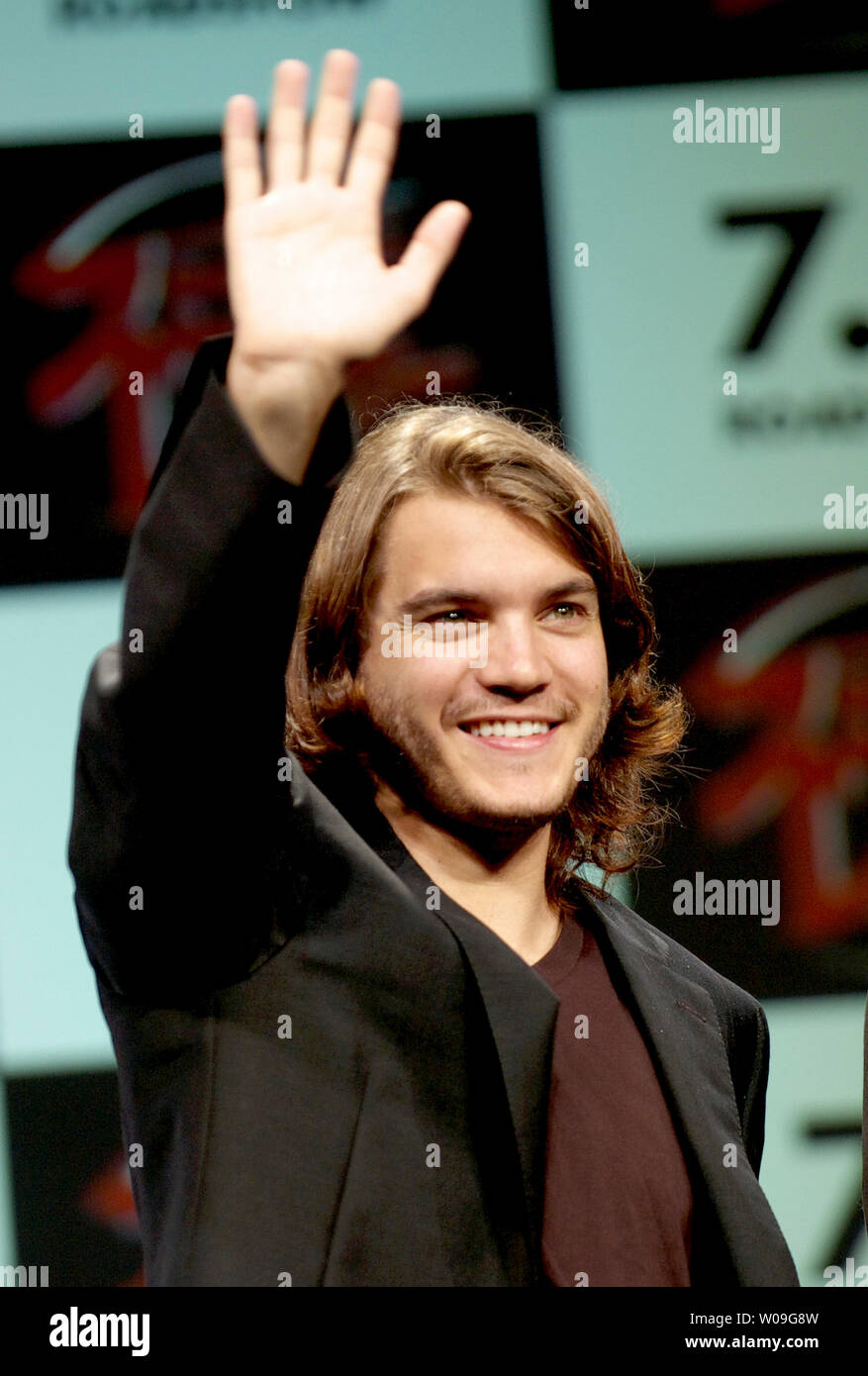 Actor Emile Hirsch attends a press conference for the film "Speed Racer ...