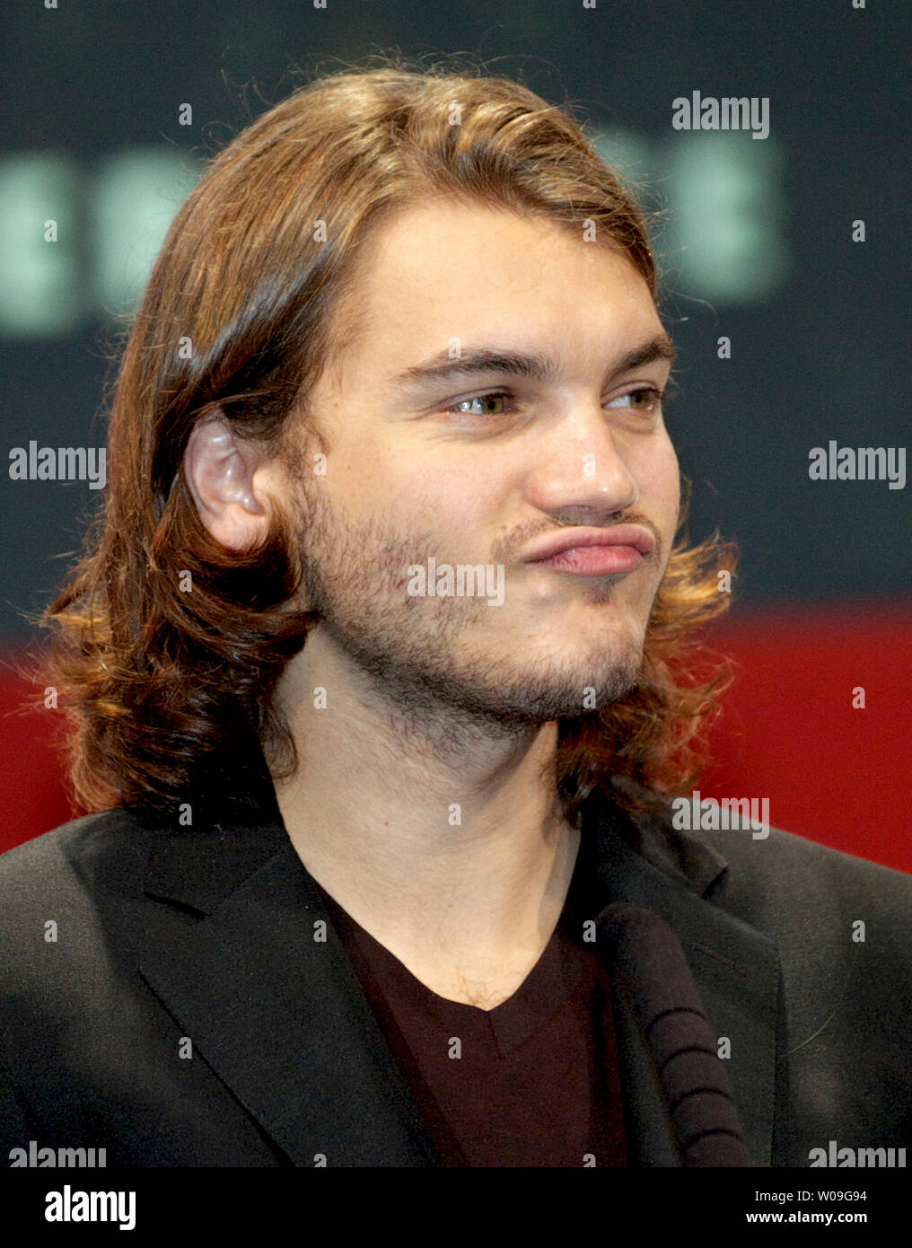 Actor Emile Hirsch attends a press conference for the film "Speed Racer ...