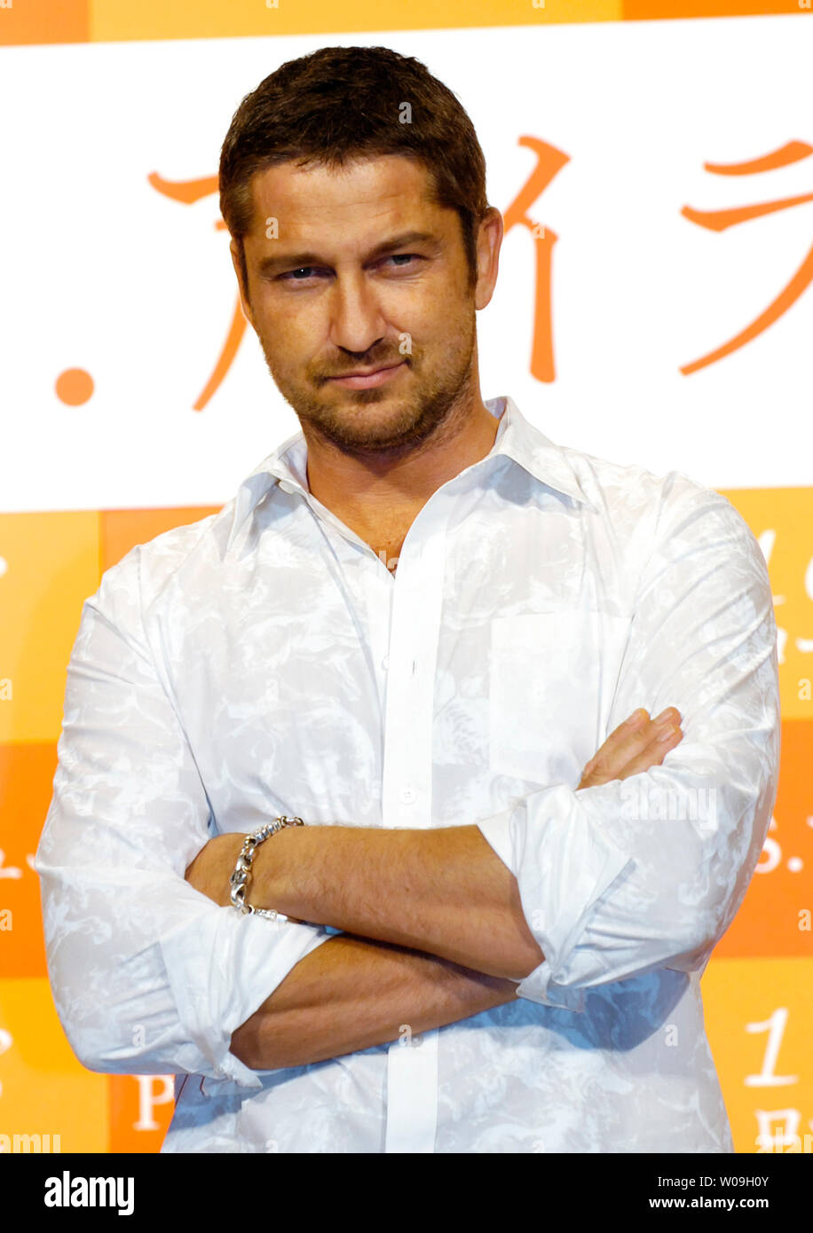 Actor Gerard Butler attends the press conference for the film "P.S. I ...
